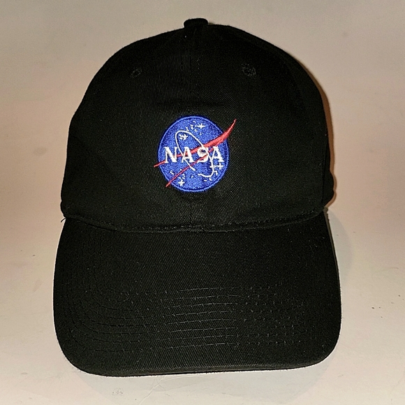 CPTN Apparell, LLC. | Accessories | Nasa Black Baseball Cap With Blue ...